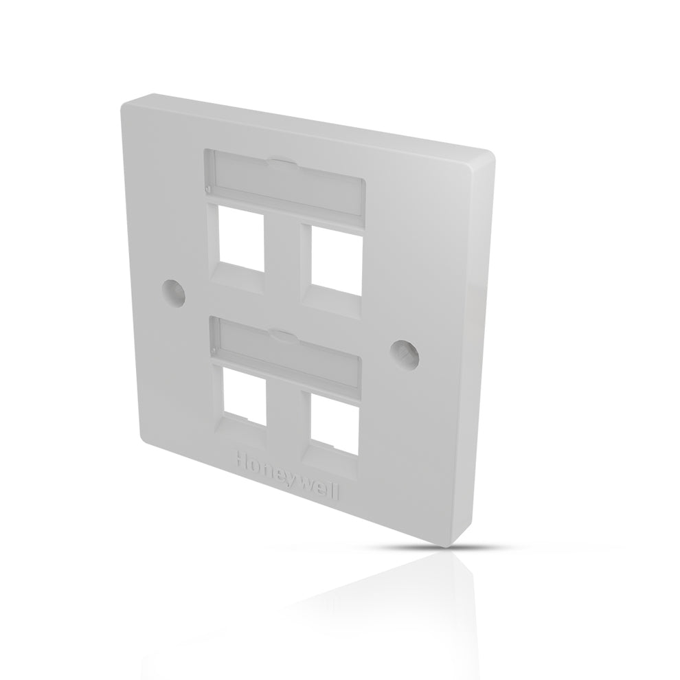 Square Face Plate (86x86) UTP/STP - Quad Port (NS) – Honeywell Connection