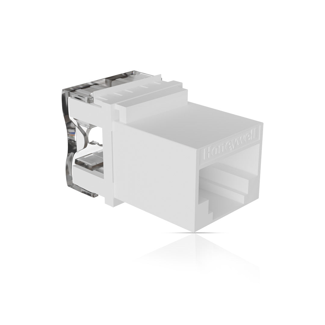 Cat6 UTP Keystone Jack Shuttered WHITE – Honeywell Connection