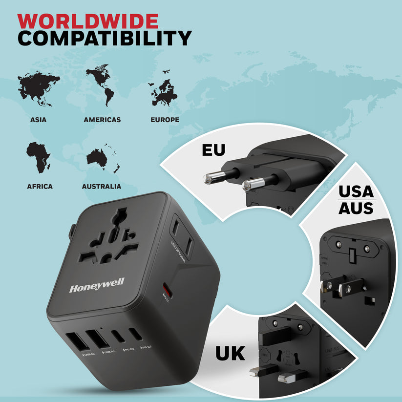 Universal World Travel Adapter | Buy best Charging Essentials – Honeywell Connection
